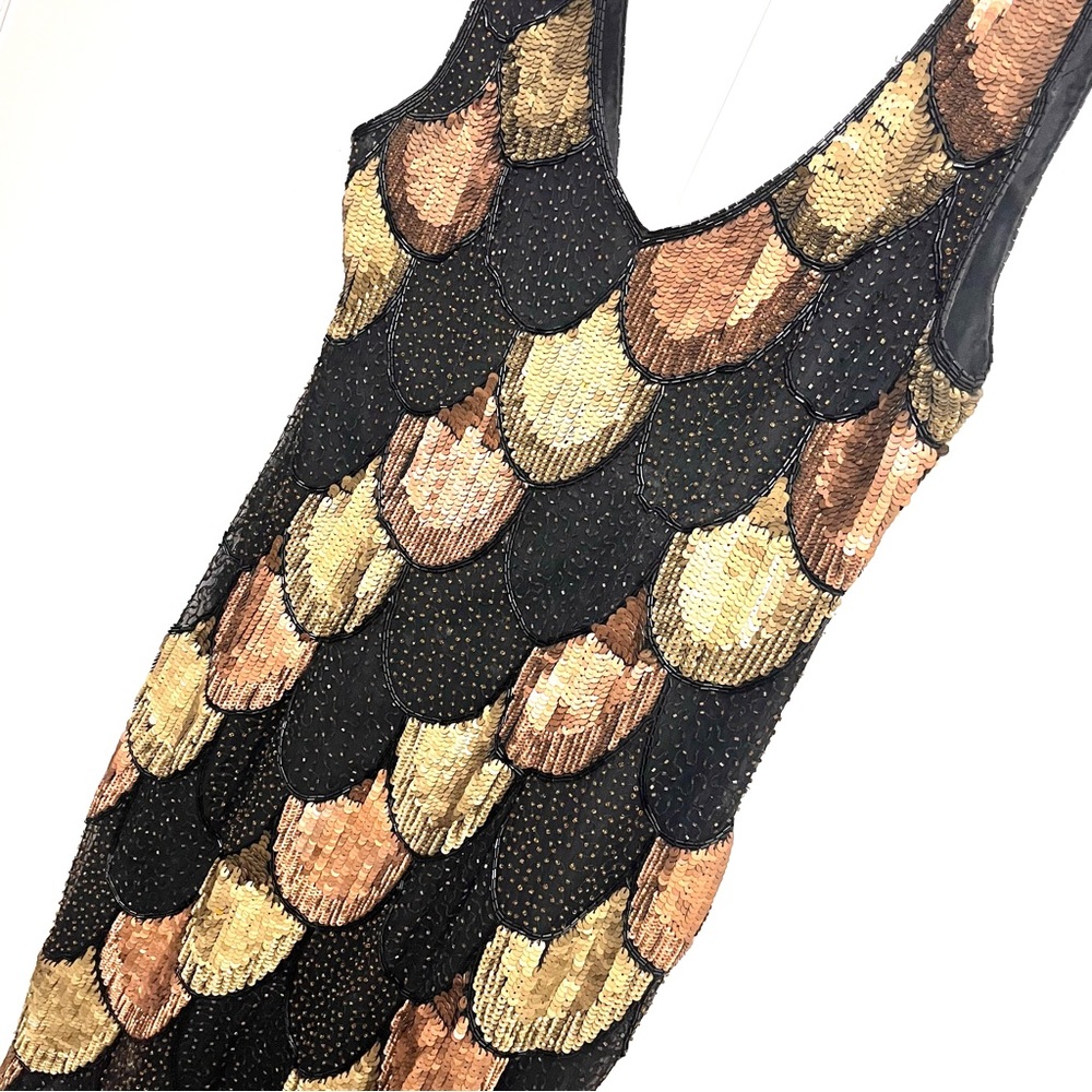 Opera By Richards Silk And Sequin Dress - Gem